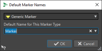 Default Marker Names Dialog