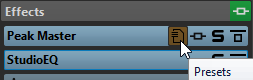 Effect Plug-in Presets