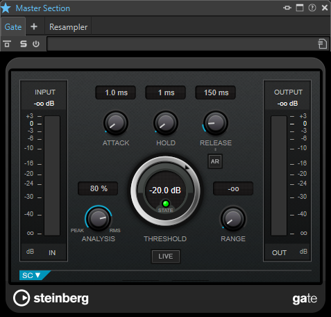 Plug-in Windows for the Master Section