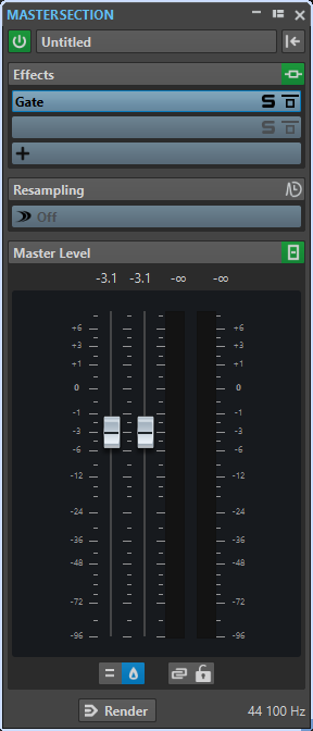 Master Section Window
